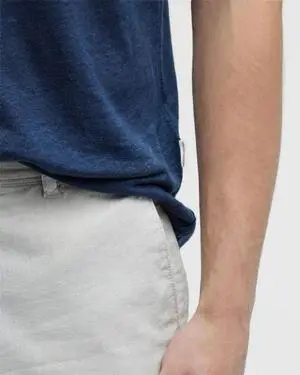 Orlebar Brown Apos;s Sebastian Linen Polo Shirt - Navy