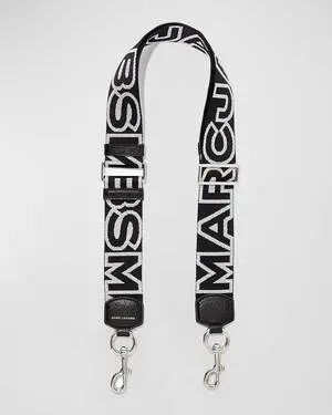 Marc Jacobs Marc Jacobs Outline Monogram Webbing Strap Black/silver