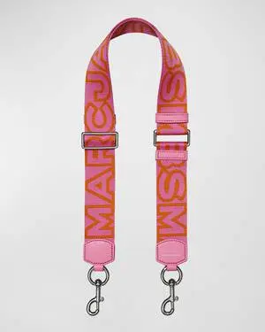 Marc Jacobs Marc Jacobs Outline Monogram Webbing Strap Candy Pink Multi