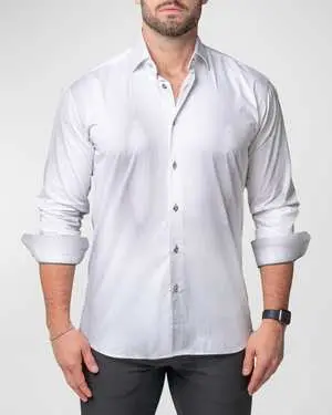 MACEOO Fibonacci Singlularity Sport Shirt - White
