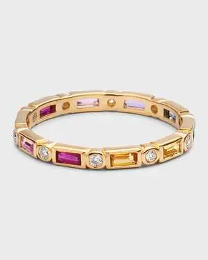 SYDNEY EVAN 14k Gold Multi-stone Eternity Ring - Yellow Gold