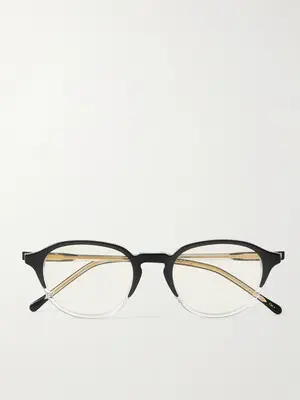 Gucci Round-frame Acetate And Gold-tone Sunglasses