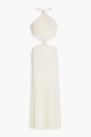 Cult Gaia Cameron Cutout Cotton-Blend Midi Dress Off-white