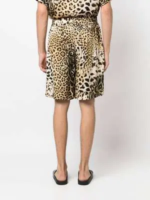 Roberto Cavalli Printed Wide-leg Shorts