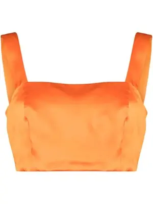 WOERA Square-neck Bustier Top