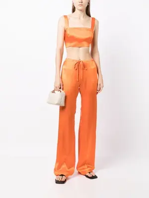WOERA Square-neck Bustier Top