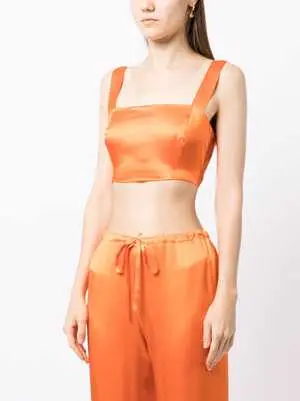 WOERA Square-neck Bustier Top
