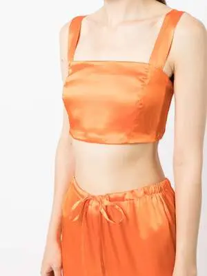 WOERA Square-neck Bustier Top