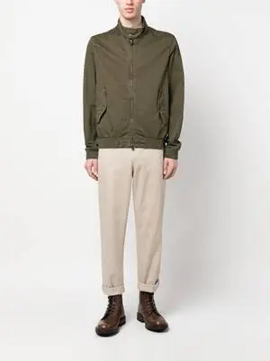 Herno Cotton-linen Bomber Jacket - Green