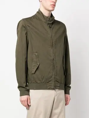Herno Cotton-linen Bomber Jacket - Green
