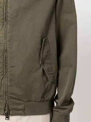 Herno Cotton-linen Bomber Jacket - Green