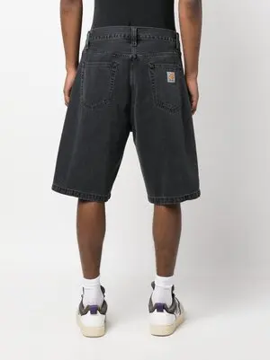 Carhartt Work In Progress Logo Denim Shorts - Black