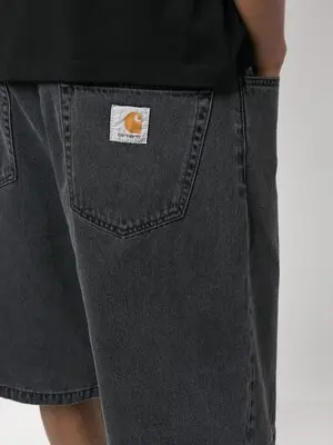 Carhartt Work In Progress Logo Denim Shorts - Black