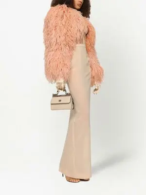 Dolce & Gabbana Feather-trim Bolero Jacket - Orange