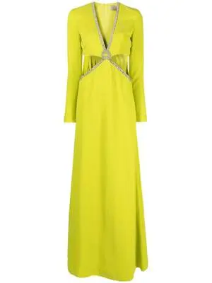 Elie Saab Crystal-embellished Cut-out Dress