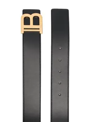Balmain Logo-plaque Leather Belt