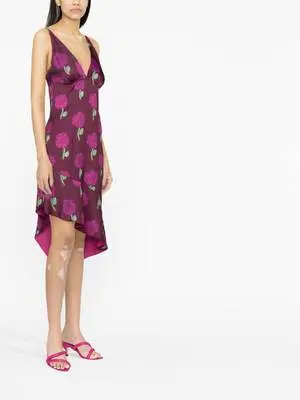 Versace Floral-print Sleeveless Dress