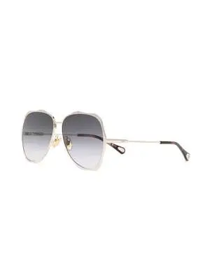 Chloé Logo-engraved Pilot-frame Sunglasses