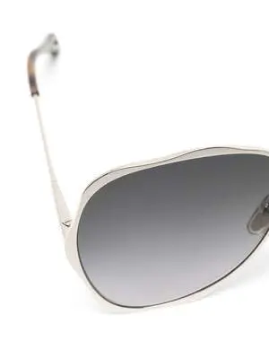 Chloé Logo-engraved Pilot-frame Sunglasses