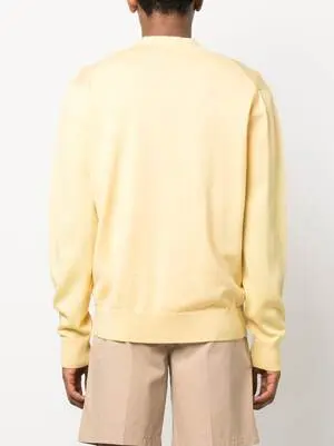 Maison Kitsuné Fox Head Patch Cardigan - Yellow