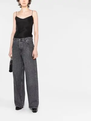 HAIKURE Bethany Rhinestone-embellished Wide-leg Jeans