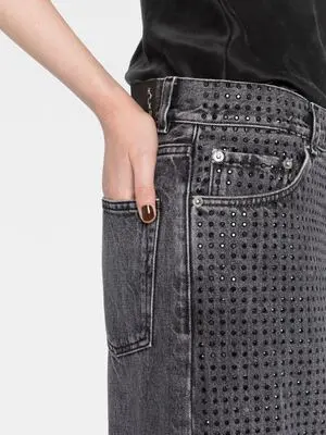 HAIKURE Bethany Rhinestone-embellished Wide-leg Jeans