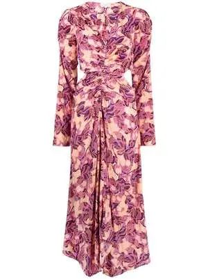 A.L.C. Mona Floral-print Flared Dress
