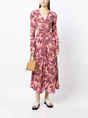 A.L.C. Mona Floral-print Flared Dress