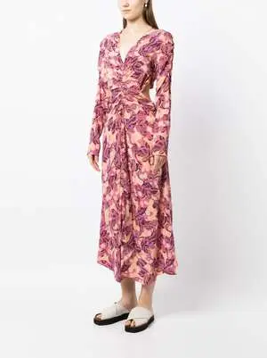 A.L.C. Mona Floral-print Flared Dress