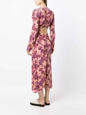 A.L.C. Mona Floral-print Flared Dress