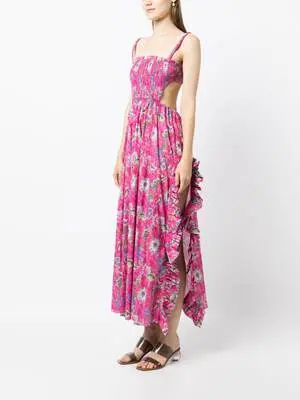 Caroline Constas Margo Floral Long Dress