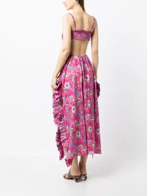 Caroline Constas Margo Floral Long Dress