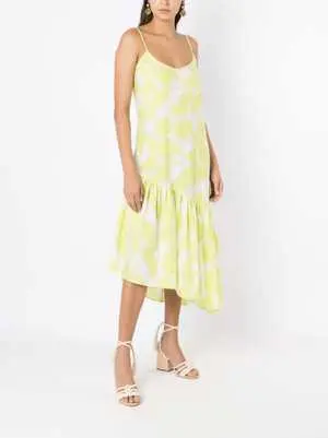 Armani Exchange Abstract-print Asymmetric Dress
