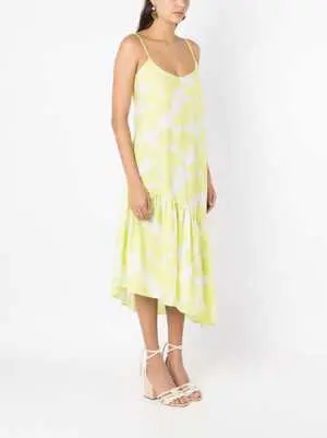 Armani Exchange Abstract-print Asymmetric Dress