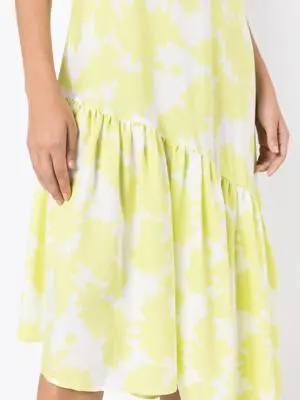 Armani Exchange Abstract-print Asymmetric Dress