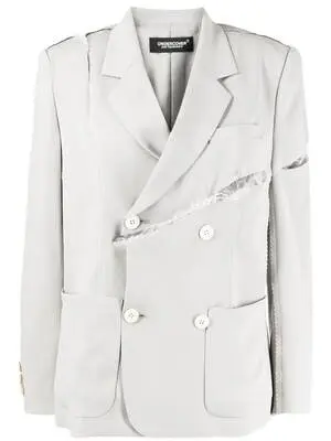 Undercover Cut-out Double-breasted Blazer - Grey