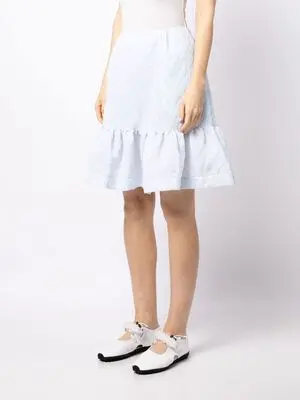 Simone Rocha Flared Hem Textured Skirt