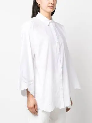 TWINSET Scalloped-edge Poplin Shirt