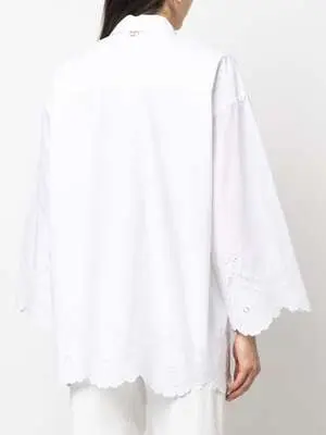 TWINSET Scalloped-edge Poplin Shirt