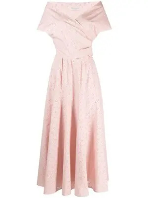 Philosophy Di Lorenzo Serafini Broderie-anglaise Long Dress - Pink