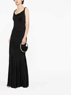 Blumarine Knot-detail Satin Gown