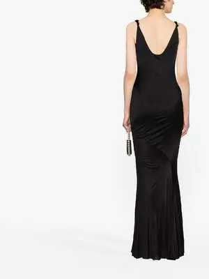 Blumarine Knot-detail Satin Gown