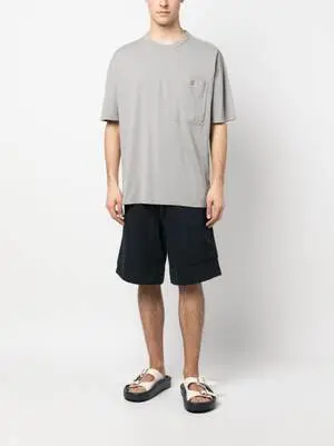 TEN C Logo-patch Crew-neck T-shirt - Grey