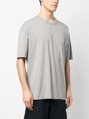 TEN C Logo-patch Crew-neck T-shirt - Grey