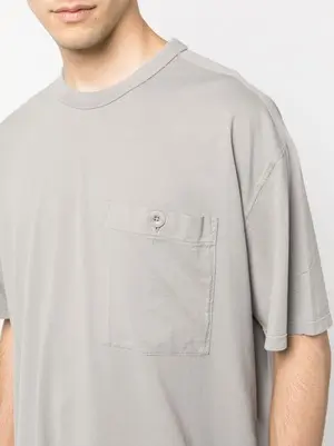 TEN C Logo-patch Crew-neck T-shirt - Grey