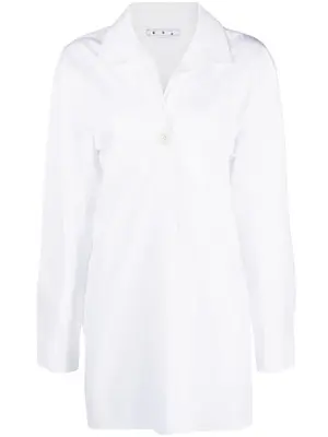 Off-White Long-sleeve Button-fastening Shirt