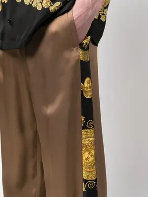 Versace Barocco-print Wide-leg Trousers