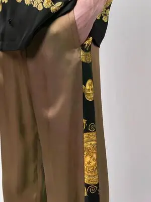 Versace Barocco-print Wide-leg Trousers