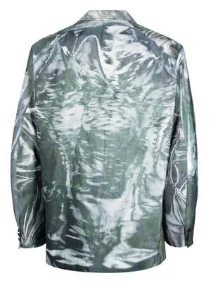 DOUBLET Abstract-print Single-breasted Blazer