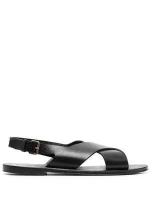 Saint Laurent Mojave Crisscross Sandals - Black